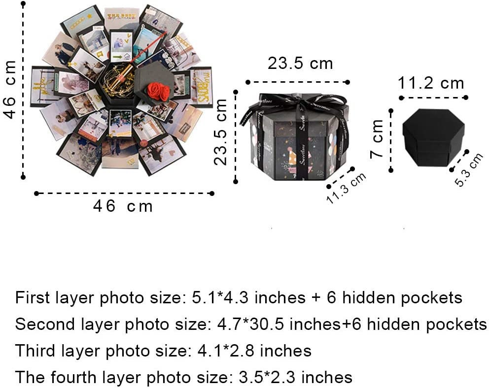 Explosion Box,set Album Scrapbook DIY Photo Album Box for Valentines ...