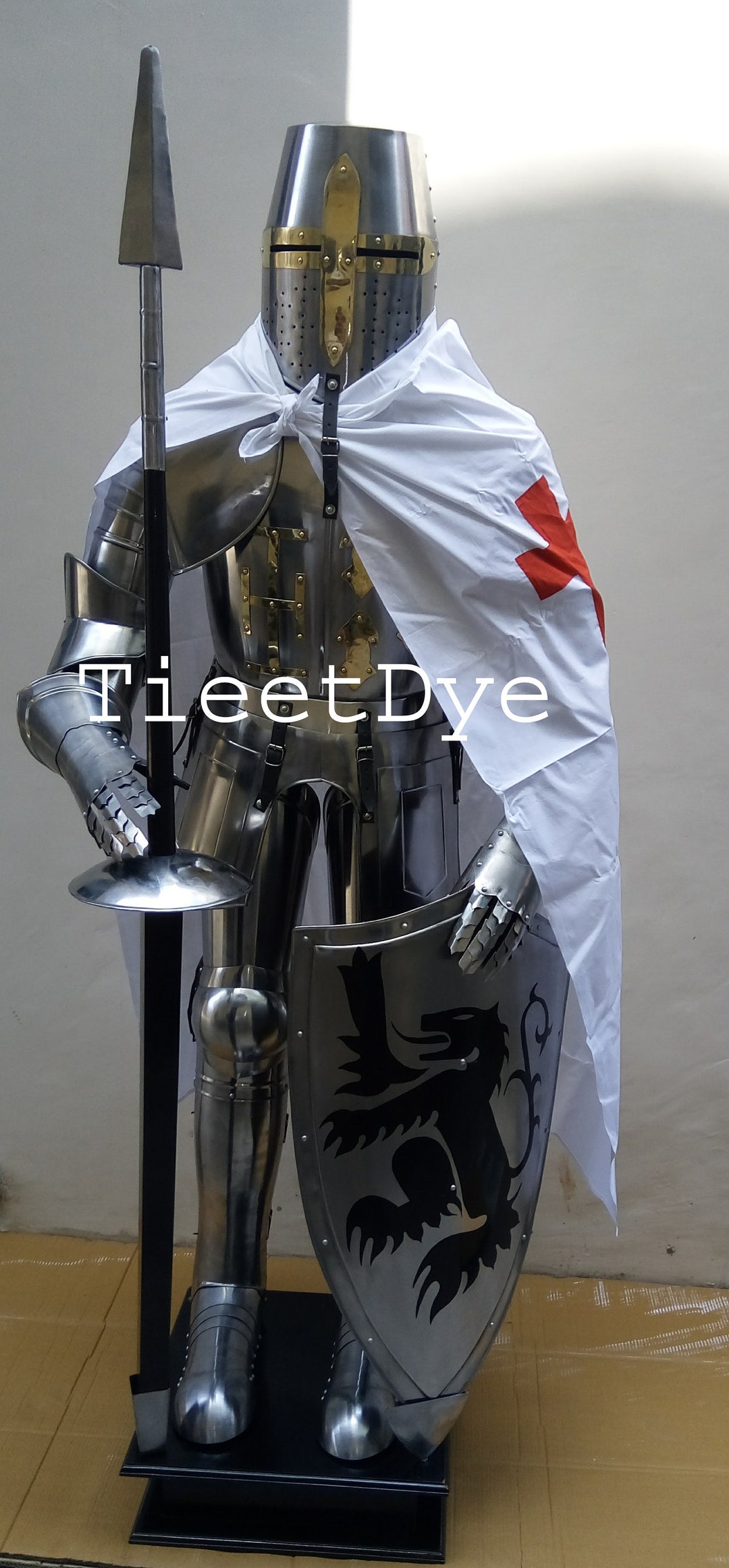 Rare Medieval Knight Suit of Templar Armor W/tunic Combat Full Body ...