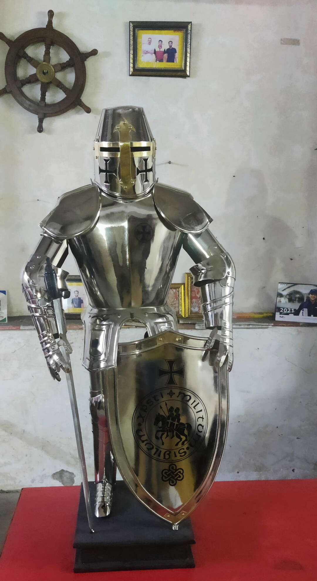 Medieval Knight Suit of Templar Toledo Armor Full Body Mini 3 Feet ...