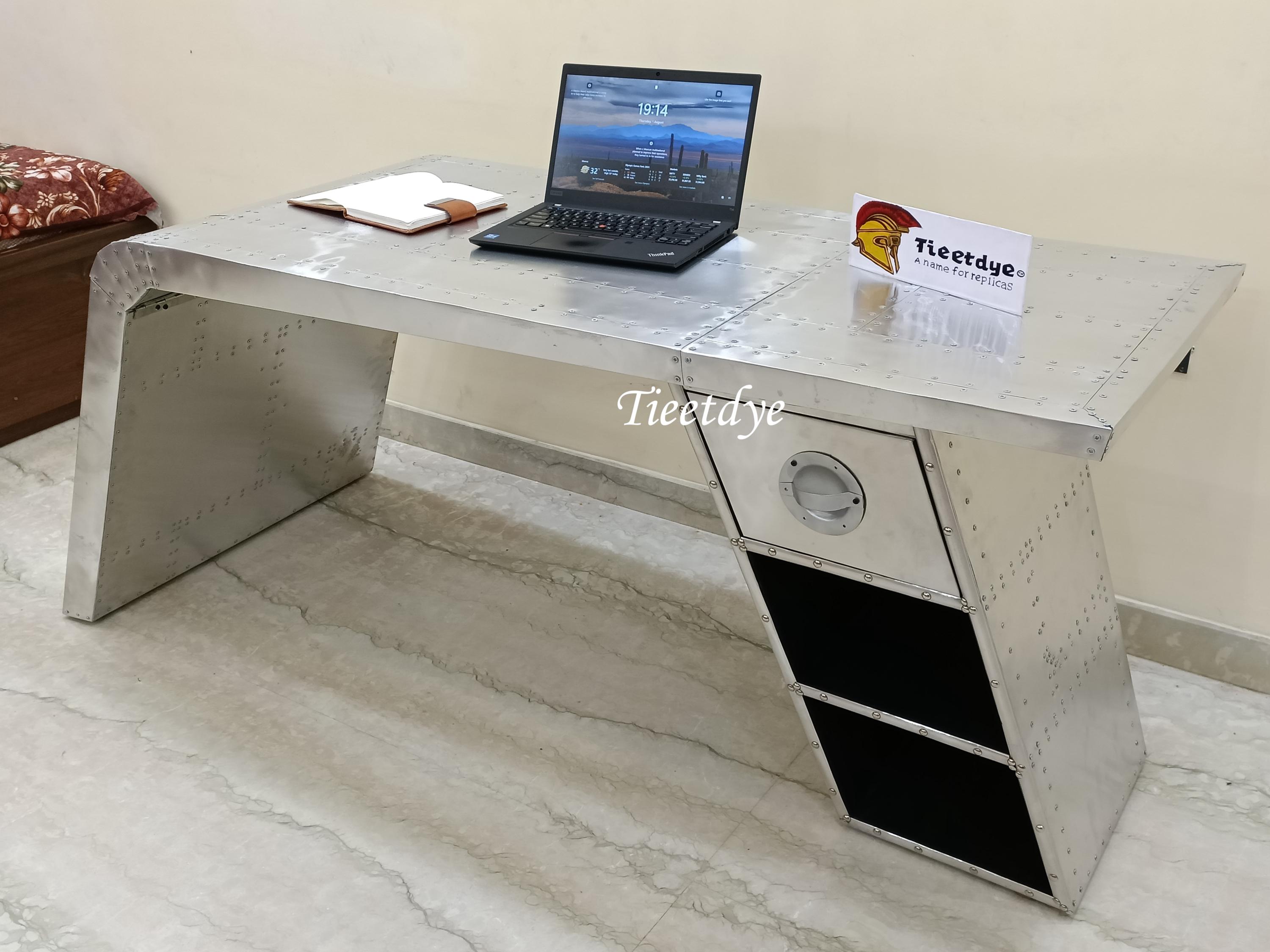 Aviator Wing Desk Home Office Decor Aluminum Furniture - Etsy