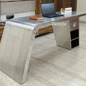Aviator Wing Desk Home Office Decor Aluminum Furniture - Etsy