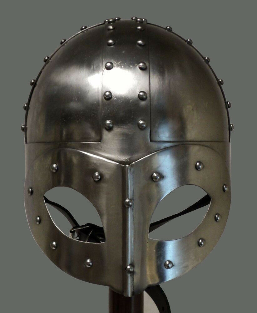 Viking Mask Helmet , Re-enactment Larp Role-play Fancy-dress W/ Inner ...