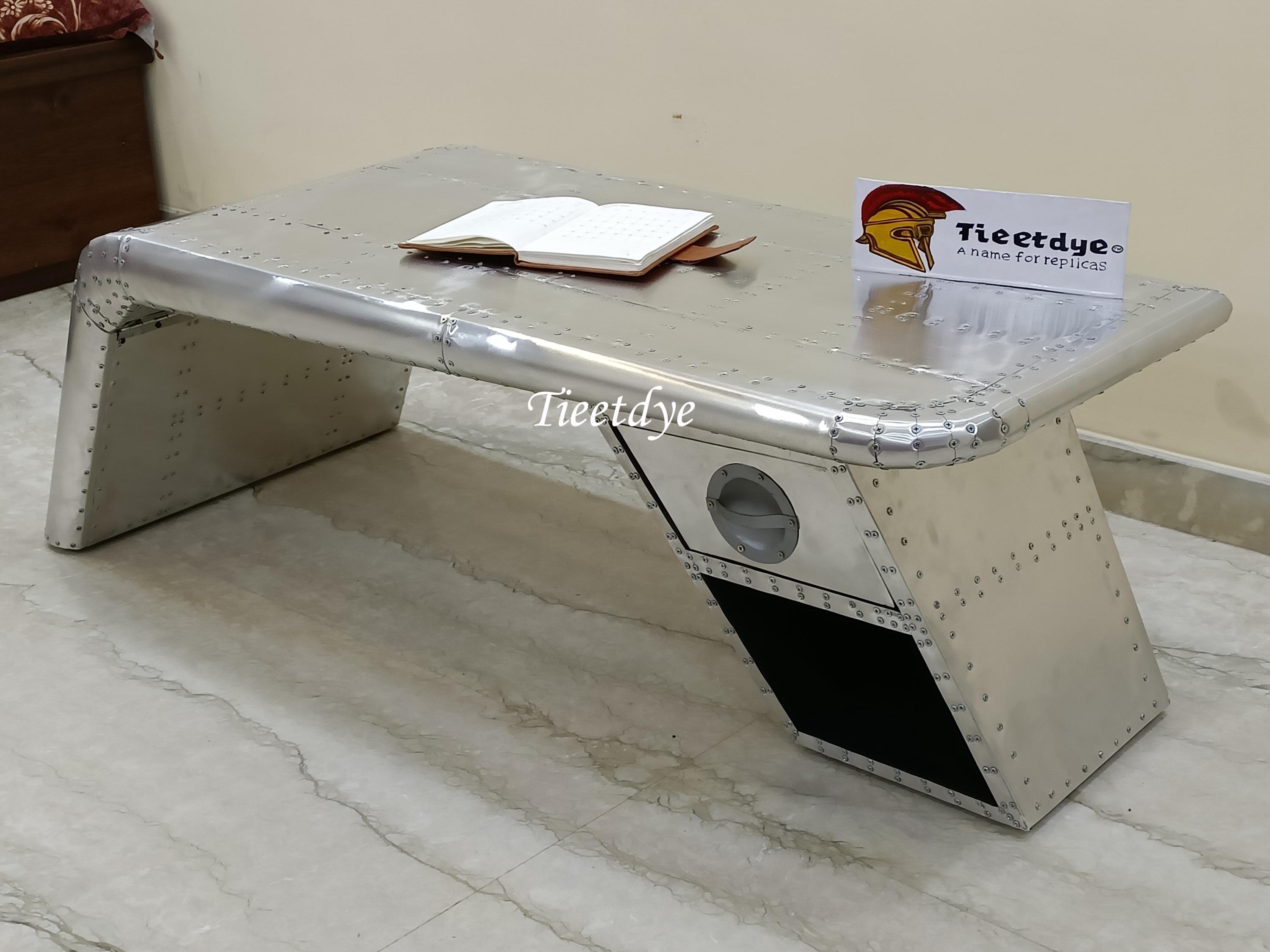 Tieetdye Aviator Wing Desk With One Drawer and One Shelve - Etsy