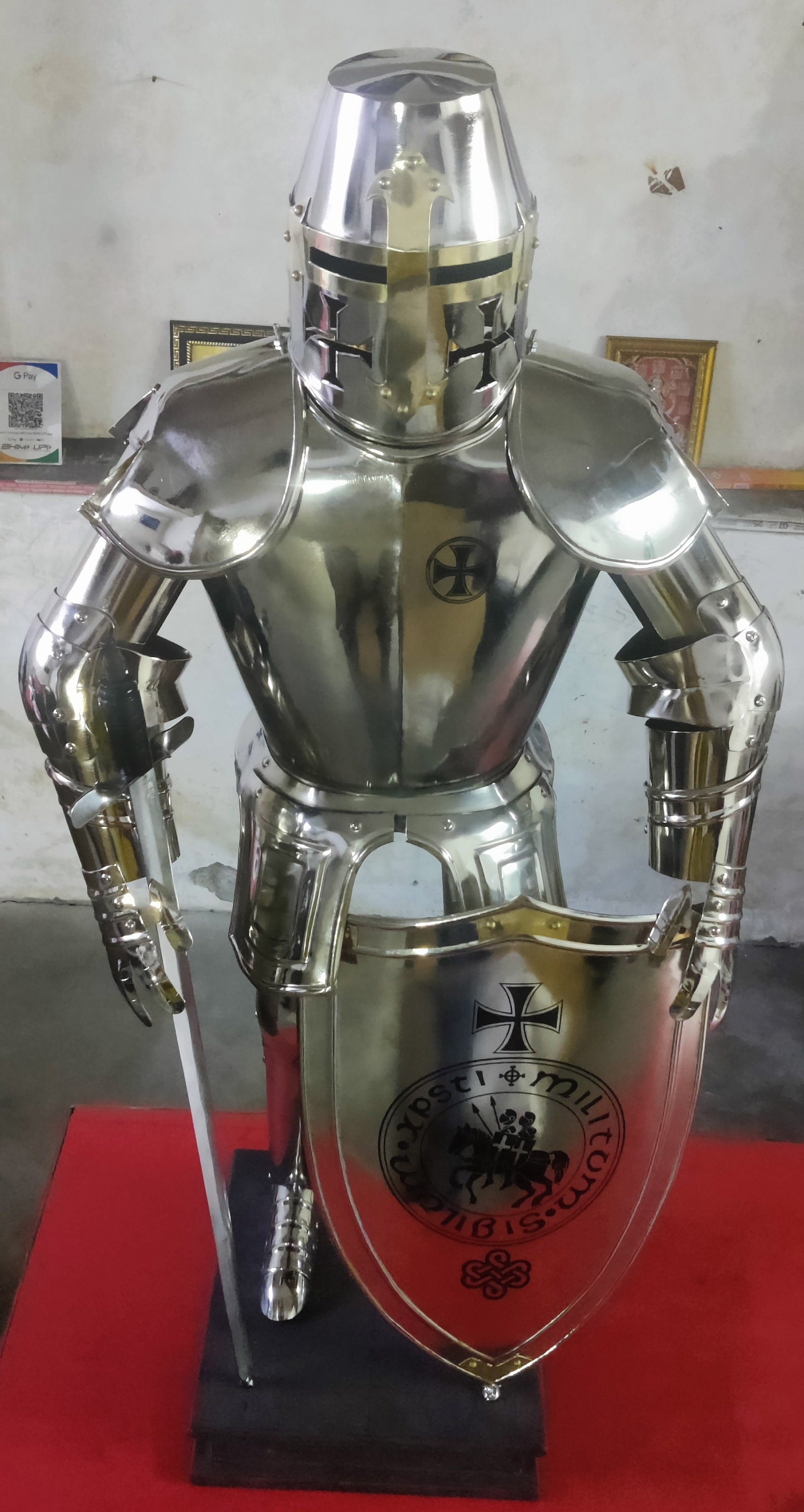 Medieval Knight Suit of Templar Toledo Armor Full Body Mini 3 Feet ...