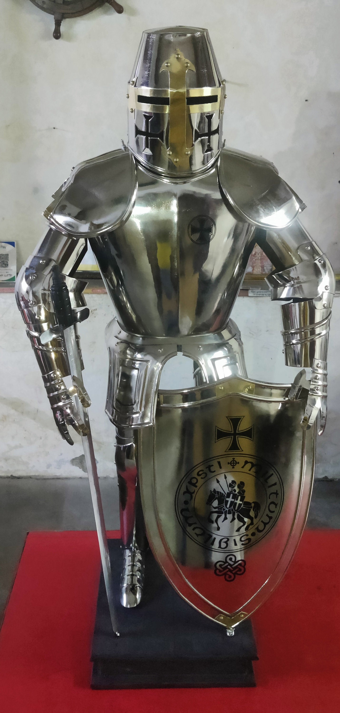 Medieval Knight Suit of Templar Toledo Armor Full Body Mini 3 Feet ...