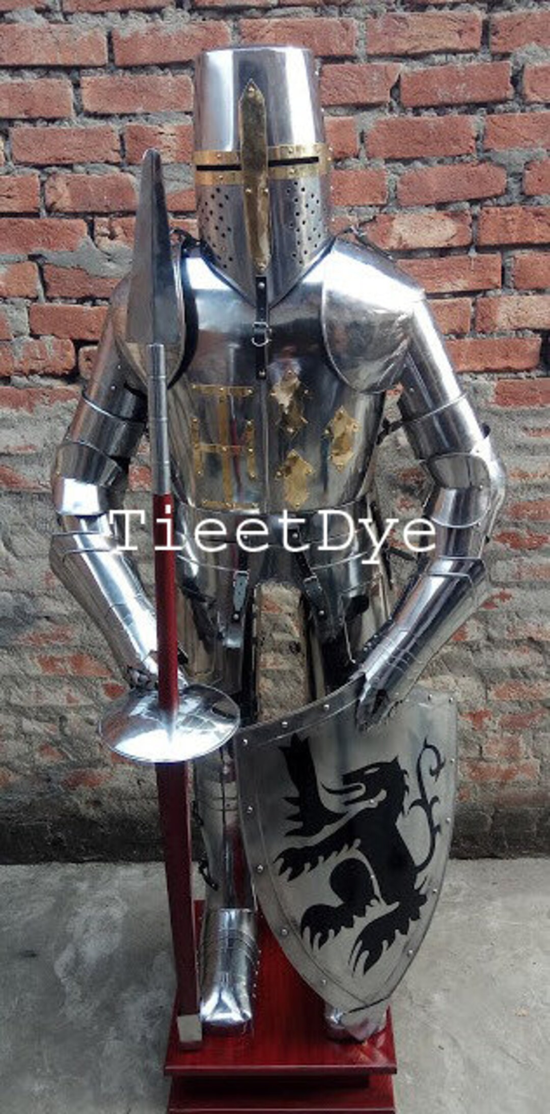 Medieval Knight Wearable Suit of Armor Crusader Combat Full Body Armour ...