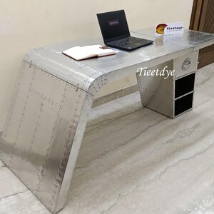 Aviator Wing Desk Home Office Decor Aluminum Furniture - Etsy