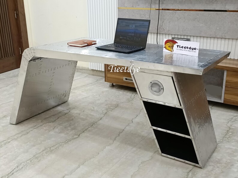 Aviator Wing Desk Home Office Decor Aluminum Furniture - Etsy