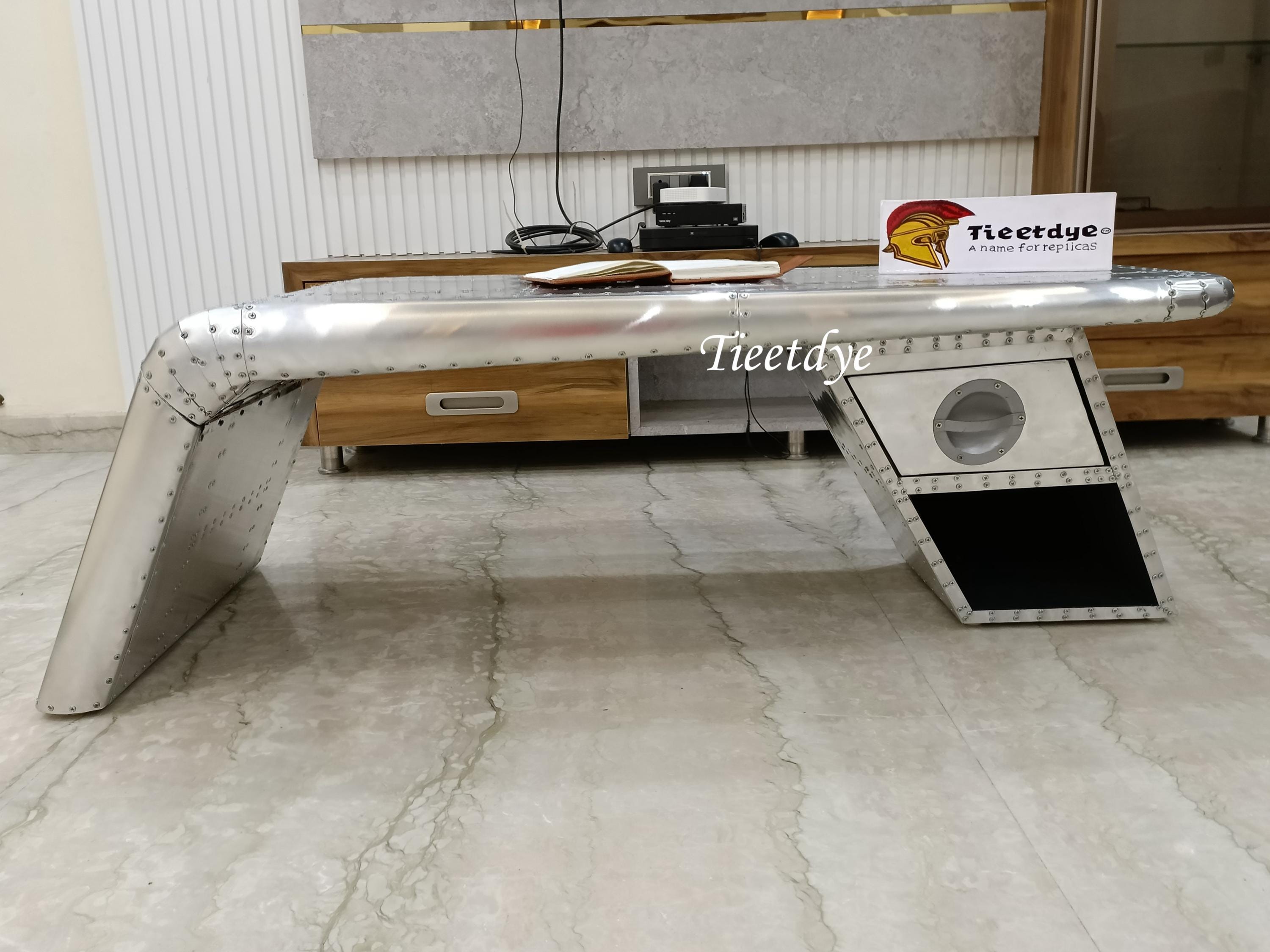 Tieetdye Aviator Wing Desk With One Drawer and One Shelve - Etsy