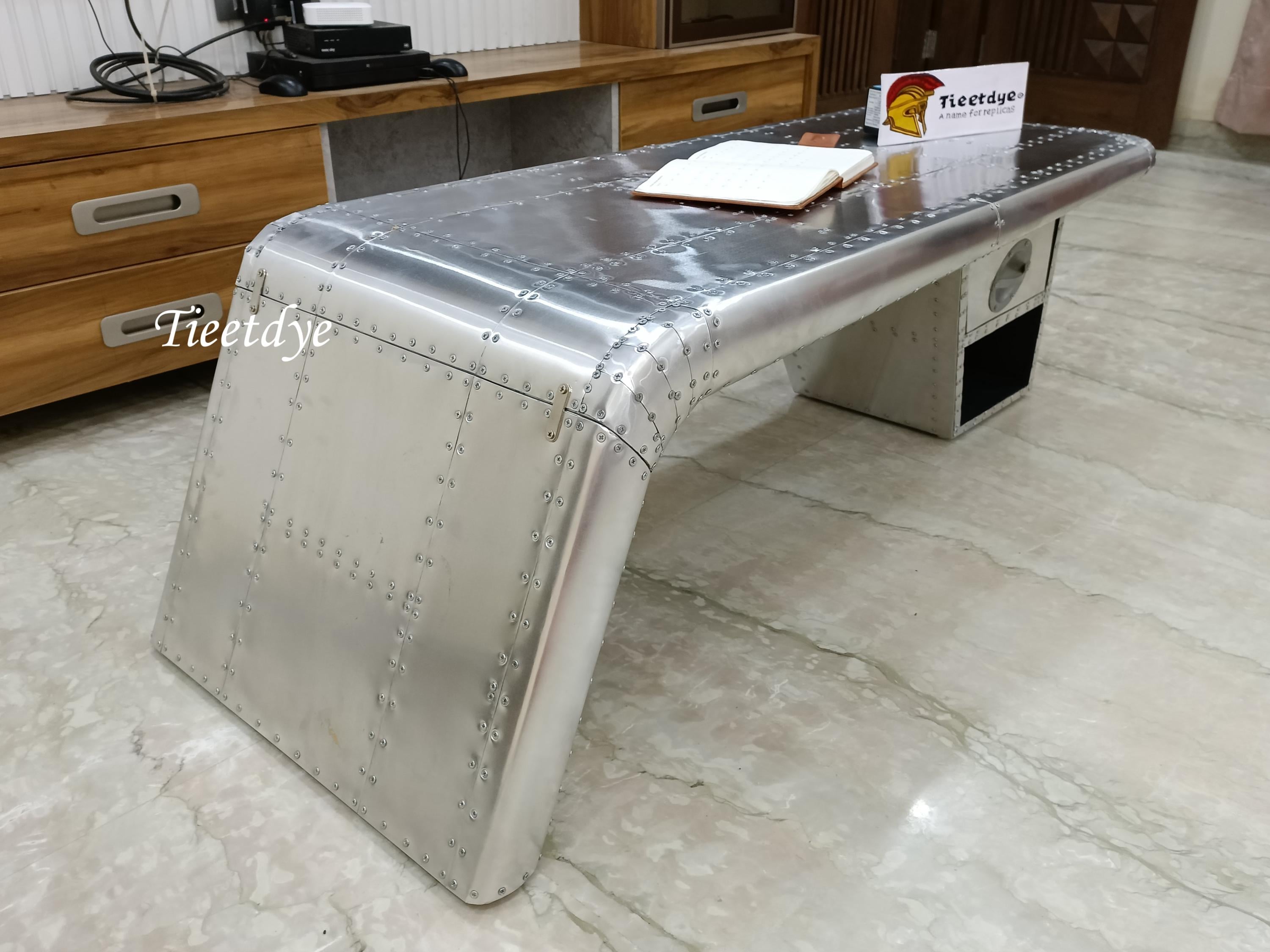 Tieetdye Aviator Wing Desk With One Drawer and One Shelve - Etsy