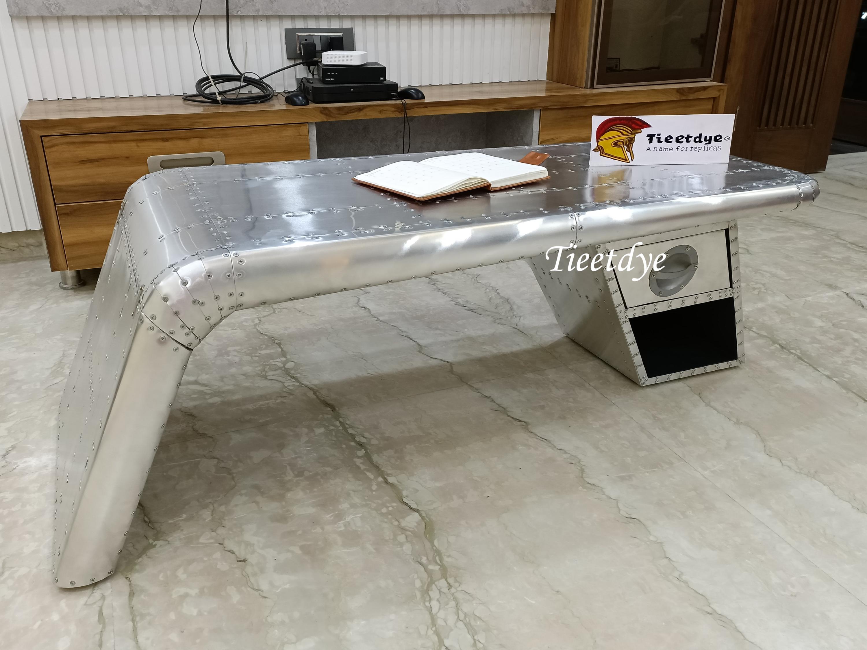 Tieetdye Aviator Wing Desk With One Drawer and One Shelve - Etsy