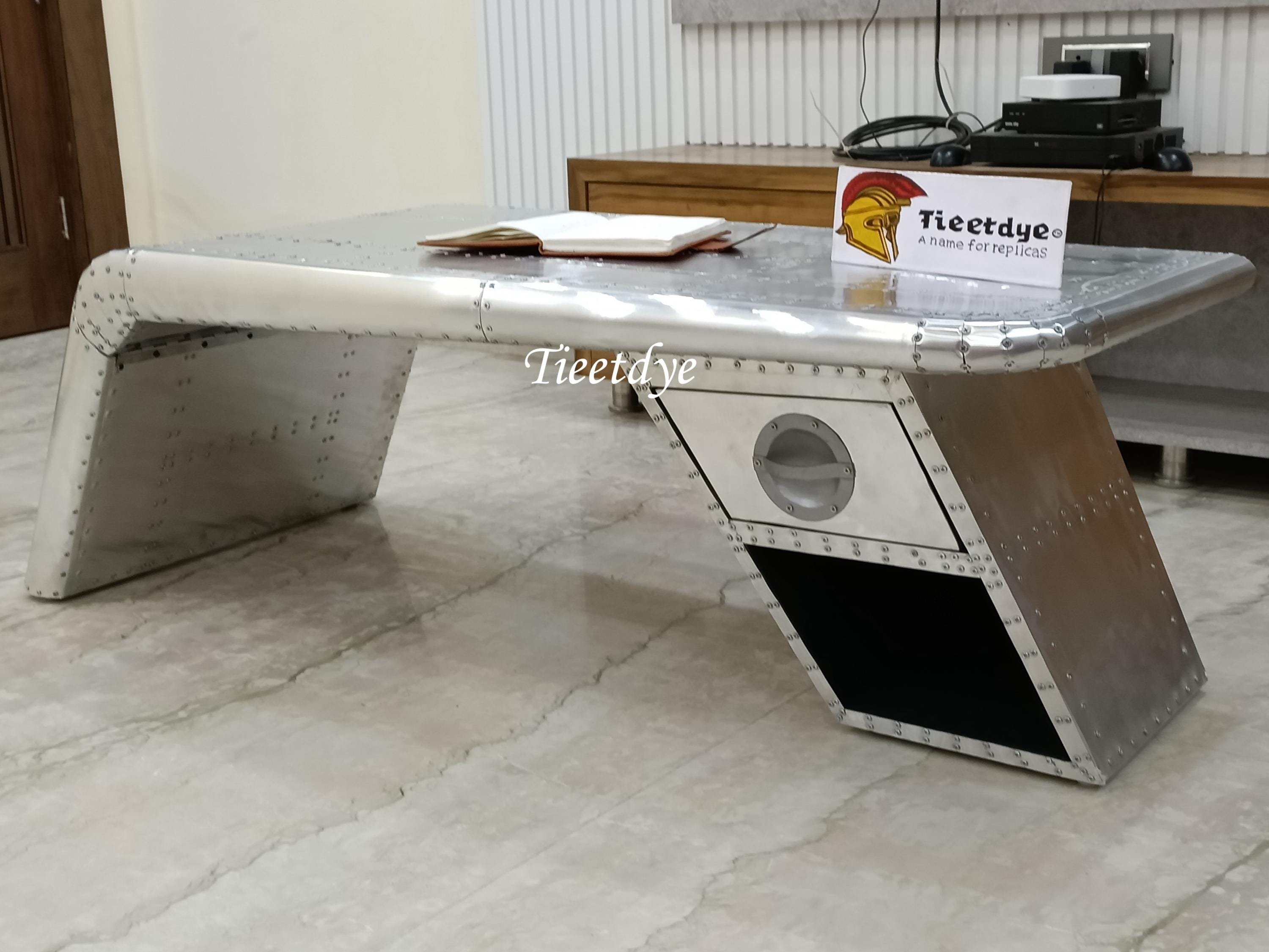 Tieetdye Aviator Coffee Table With One Drawer and One Shelve - Etsy