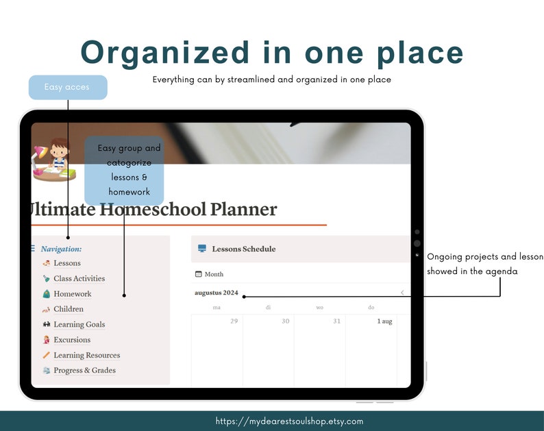 Homeschool Planner, Homeschool Schedule, Homeschool, Notion Template ...