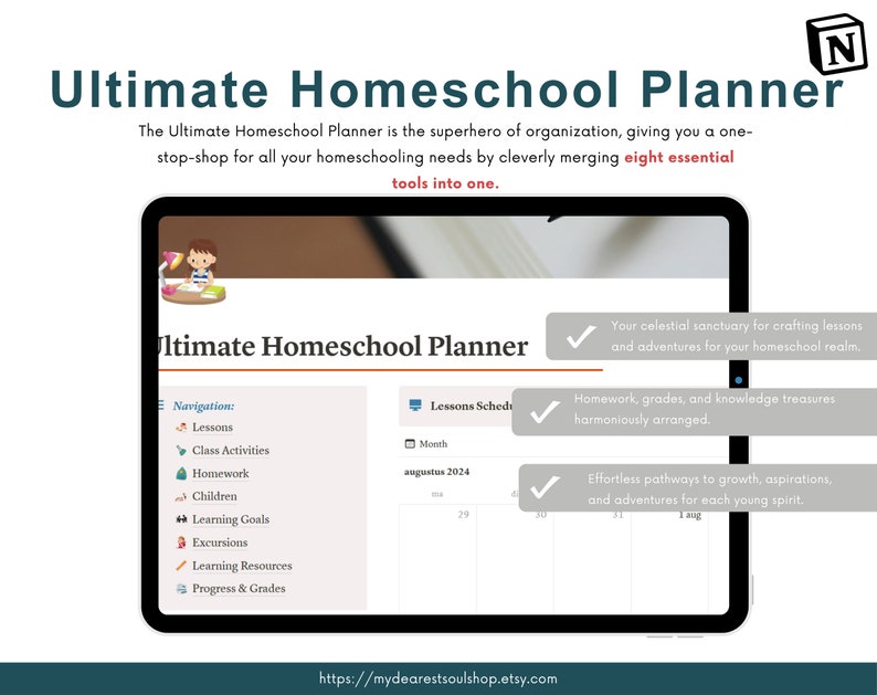 Homeschool Planner, Homeschool Schedule, Homeschool, Notion Template ...