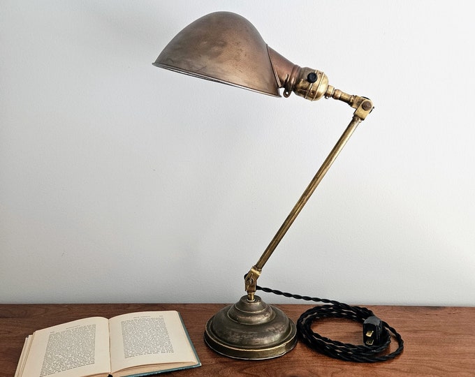 Vintage Industrial Desk Lamp. Faries Industrial Desk Lamp. - Etsy