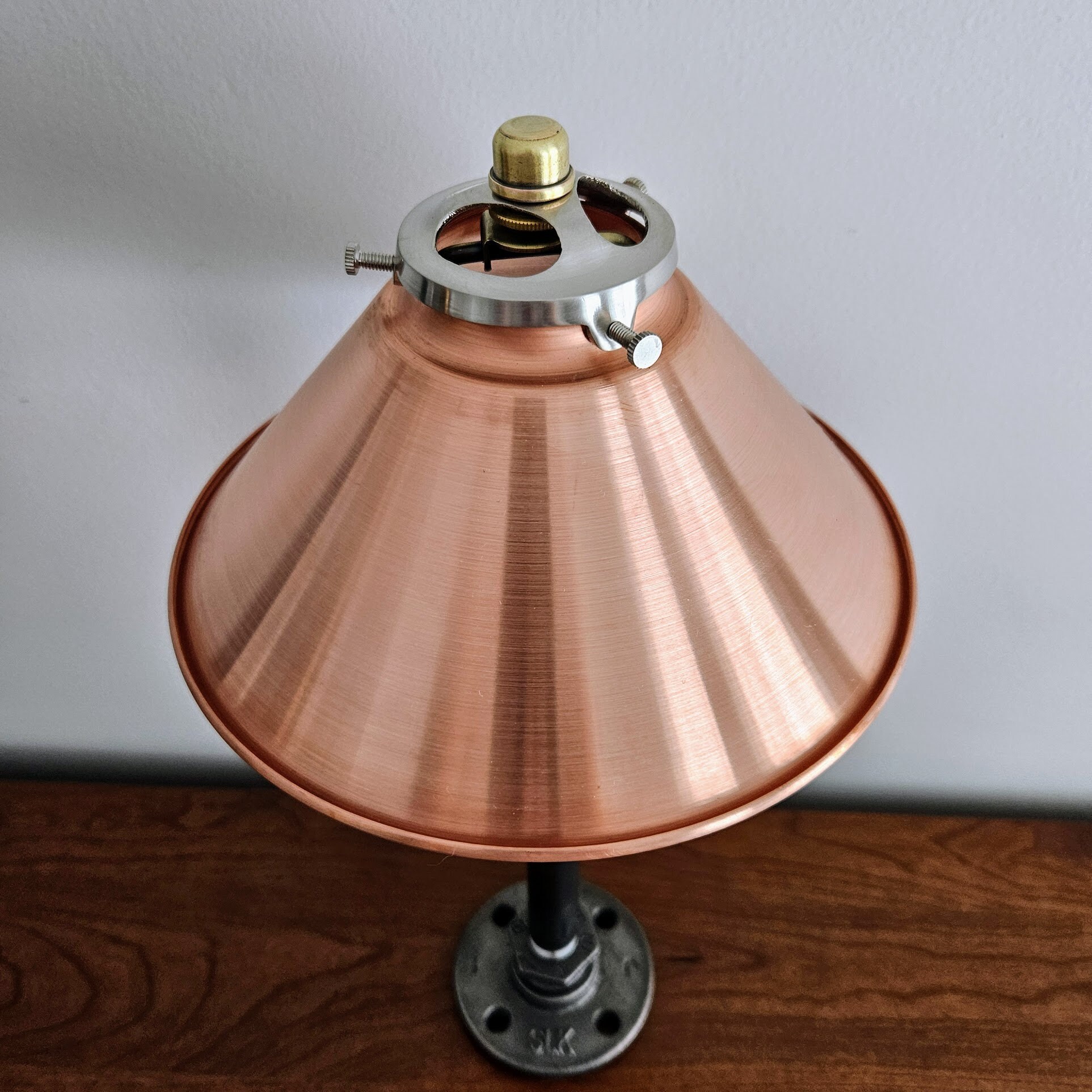 Industrial Table Lamp: Copper Shade, Steampunk Desk Lighting - Etsy