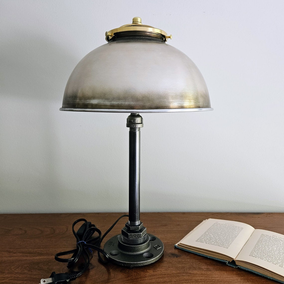 Industrial Lamp With Vintage Metal Shade. Table Lamp. Desk - Etsy