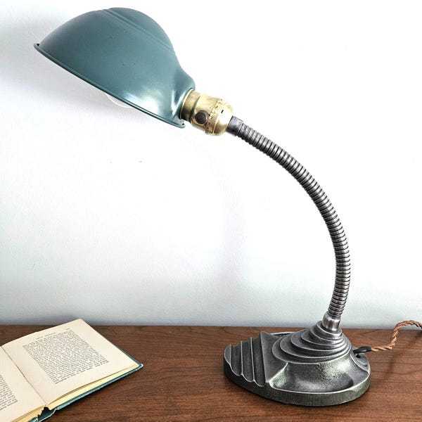 Antique Desk Lamp - Etsy
