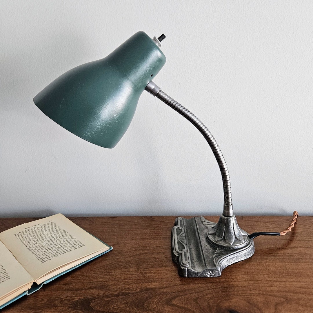 Vintage Desk Lamp. Industrial Desk Lamp. Antique Desk Lamp. Industrial ...