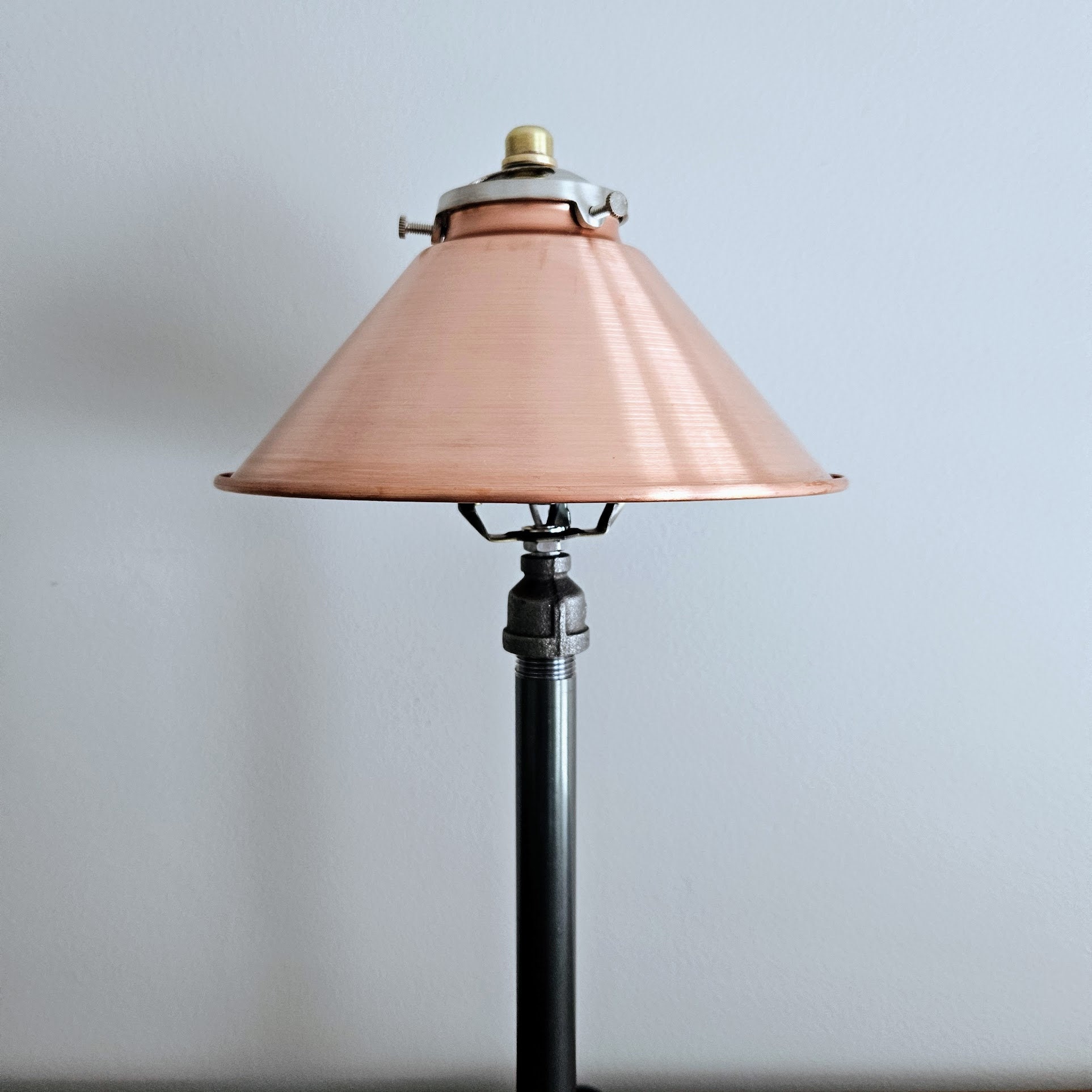 Industrial Table Lamp: Copper Shade, Steampunk Desk Lighting - Etsy