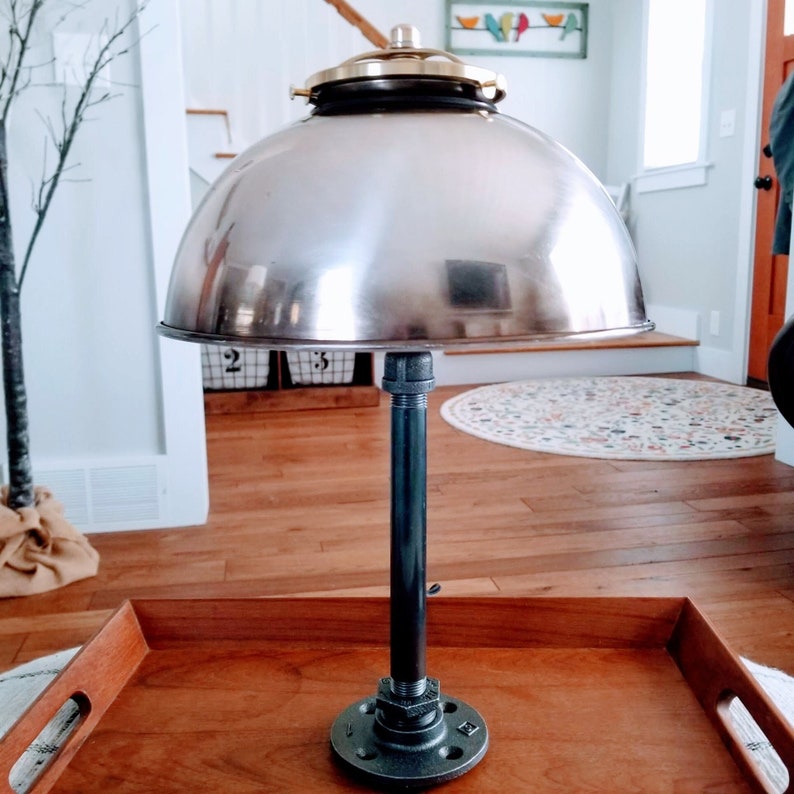 Industrial Lamp With Vintage Metal Shade. Table Lamp. Desk - Etsy