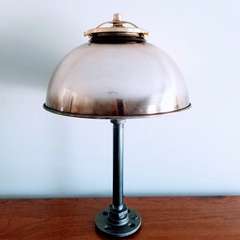 Industrial Lamp With Vintage Metal Shade. Table Lamp. Desk - Etsy