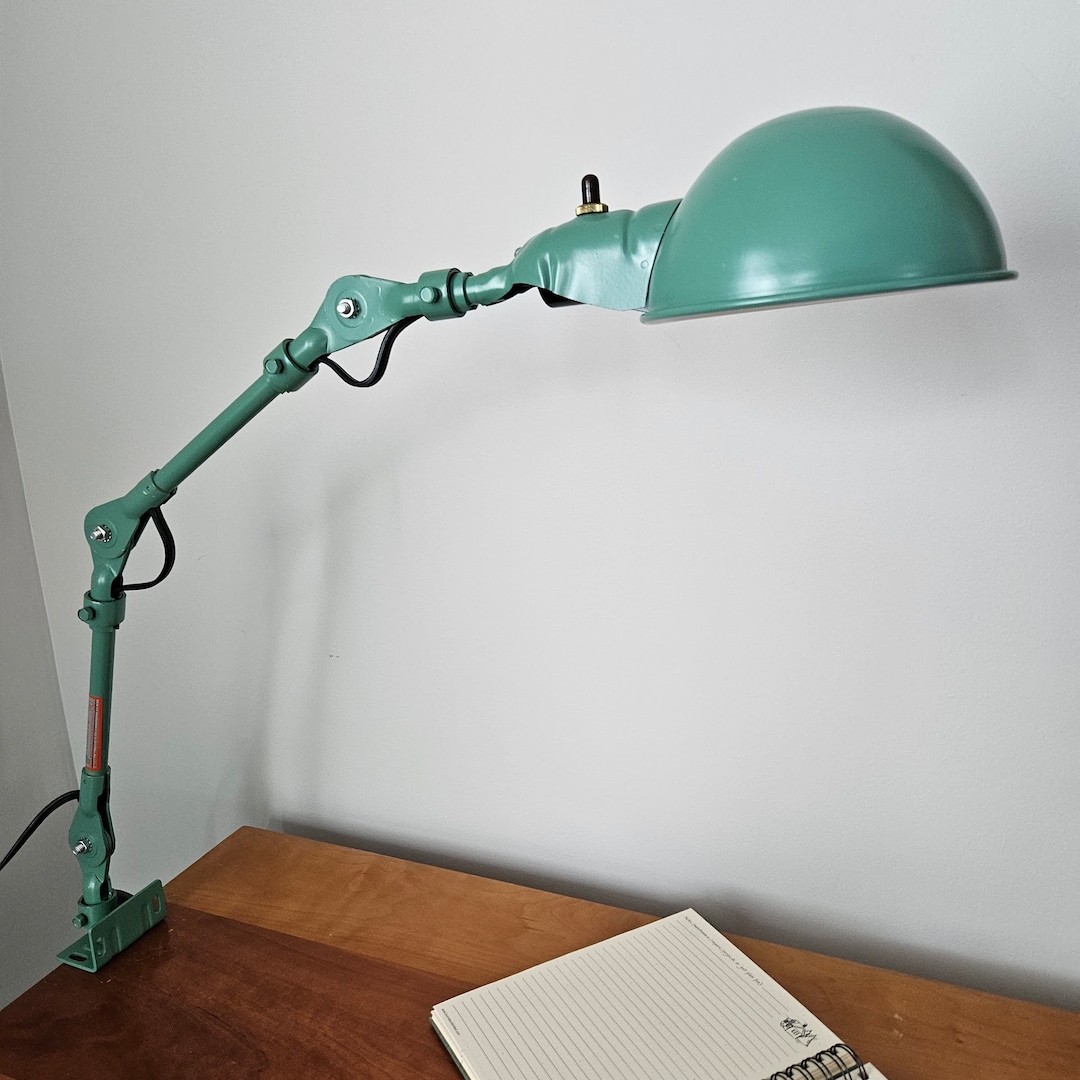 Vintage Industrial Desk Lamp. Fostoria Industrial Lamp. Steampunk Desk ...