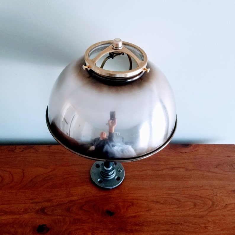 Industrial Lamp With Vintage Metal Shade. Table Lamp. Desk - Etsy