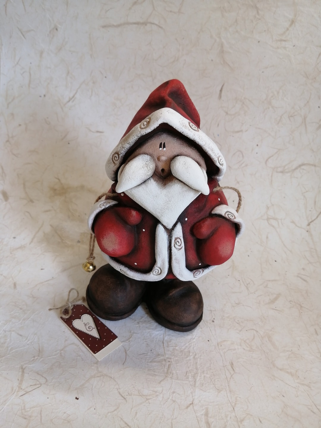 Santa Claus. Sculpture Modeled and Painted by Hand. Christmas ...