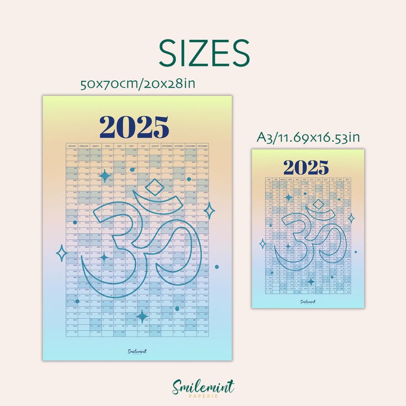 2025 Year Wall Planner 2025 Calendar Planner Annual Planner A3 Calendar ...