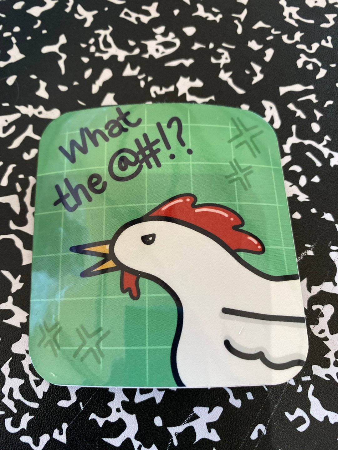 Rude Chicken WTF Sticker - Etsy
