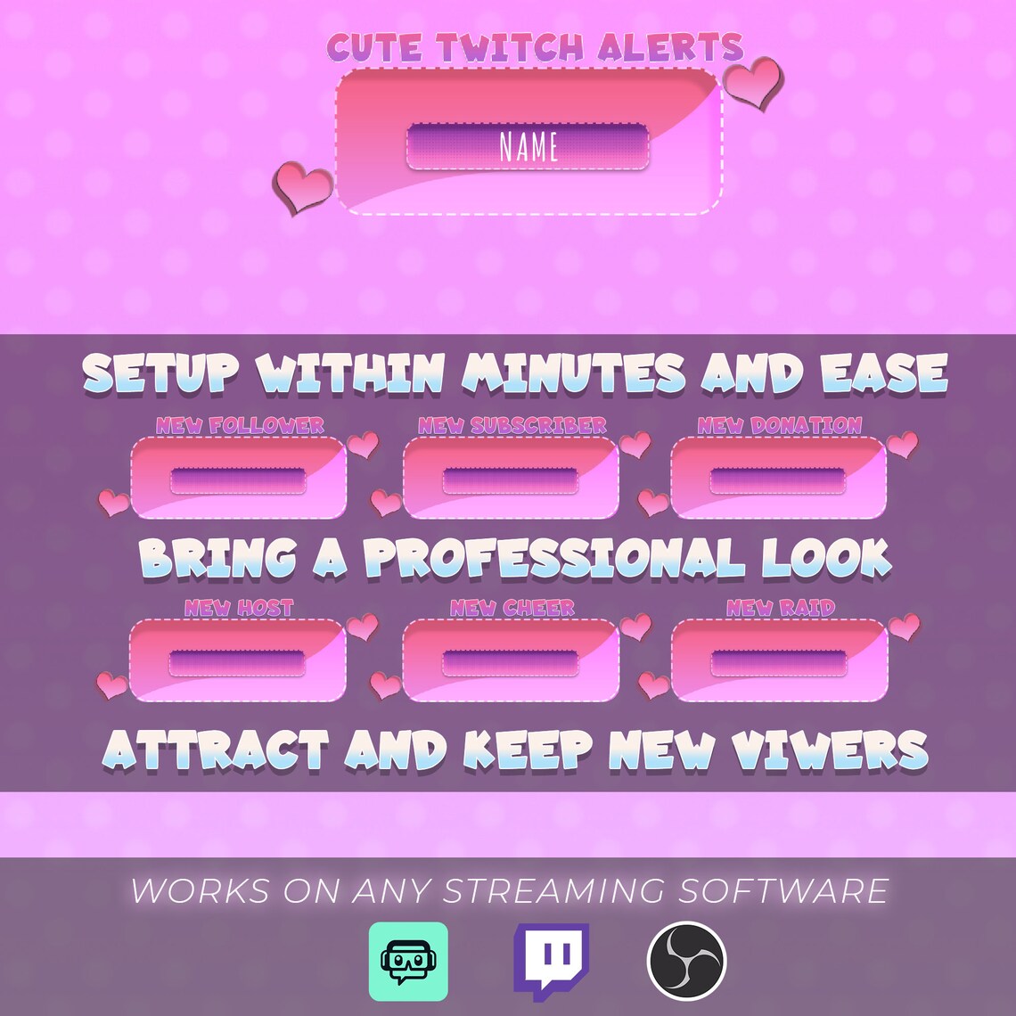 Cute Twitch Alerts | Etsy