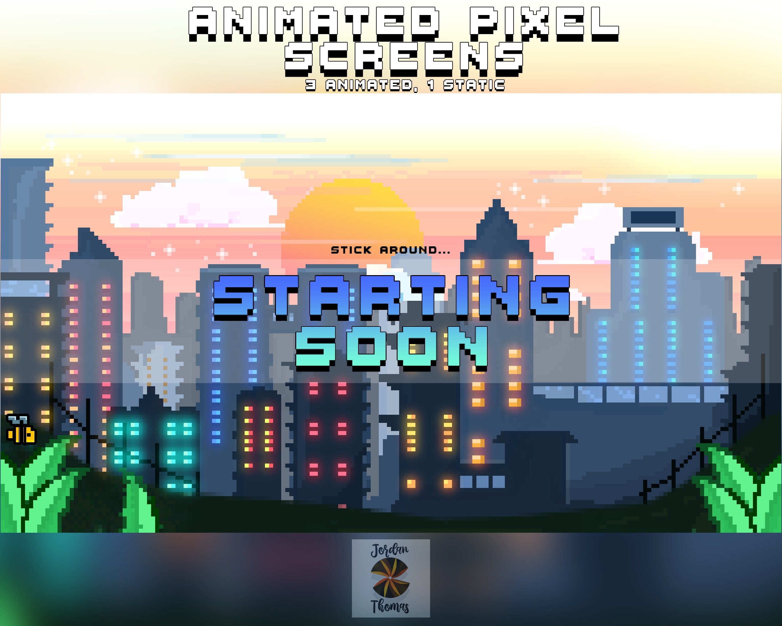 Animated Twitch Pixel screens | Etsy