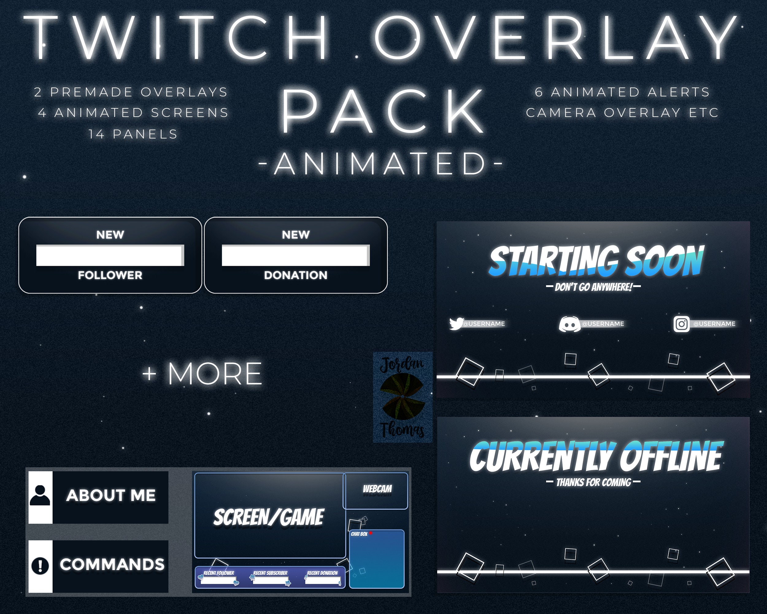 Twitch Overlay | Etsy