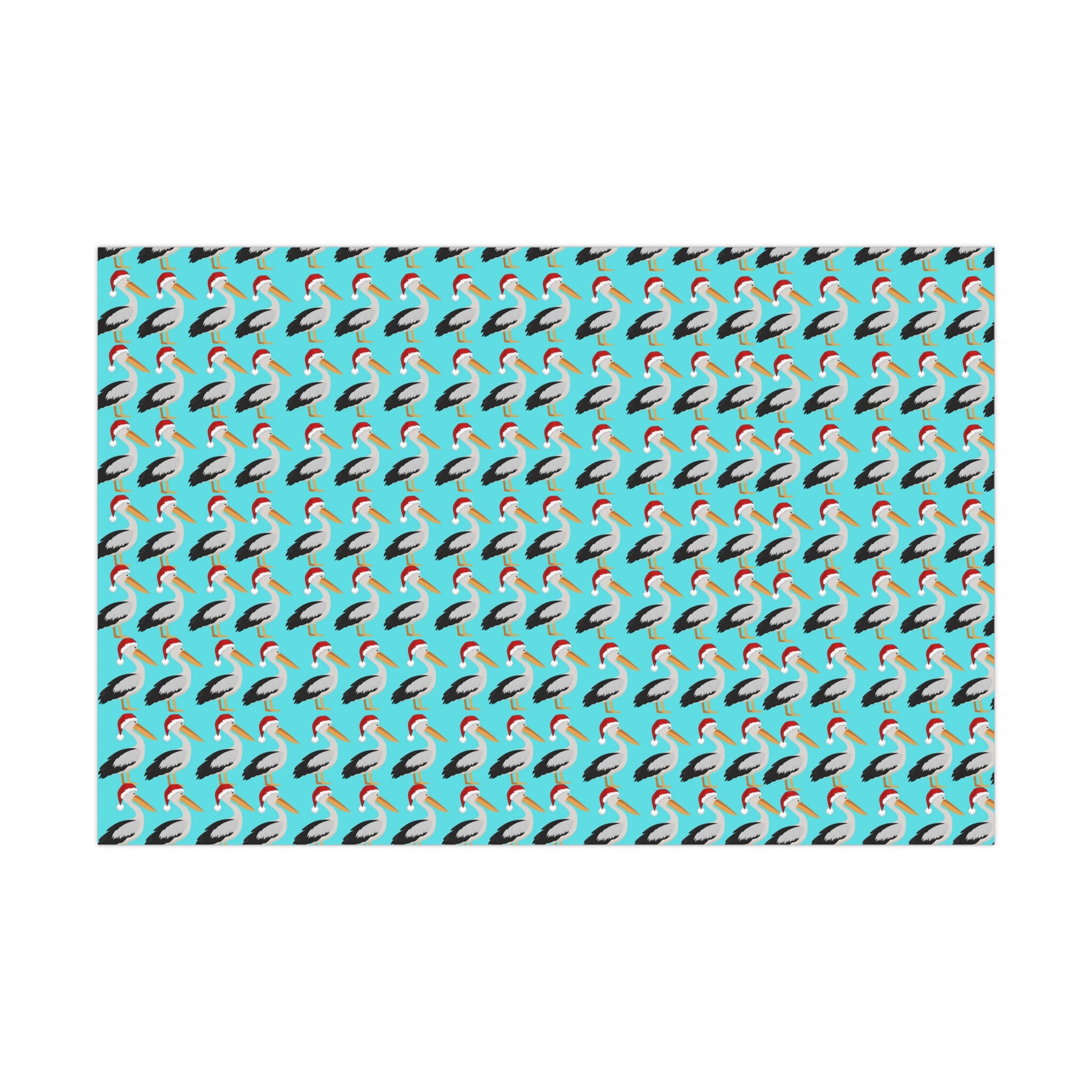 Pelican Santa Custom Gift Wrap ,cute Pelican Santa,pelican Lovers Gift ...