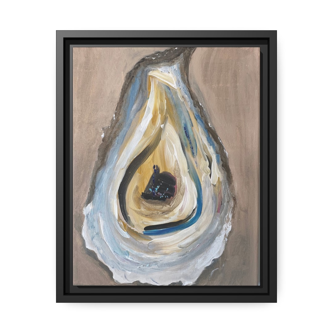 Oyster Shell Painting, Oyster Art, Oyster Shell Print, Coastal Art ...