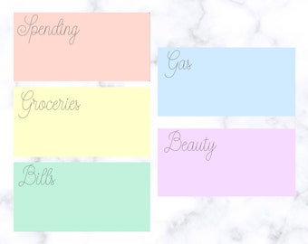 Watercolor Rainbow Printable Cash Envelopes With Transaction - Etsy