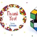 Rubik Cube Party Favor Tag | Rubik Cube Thank You Tags | Rubik's Cube ...