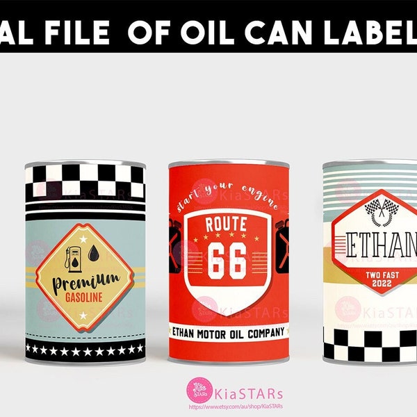 Oil Can Labels - Etsy