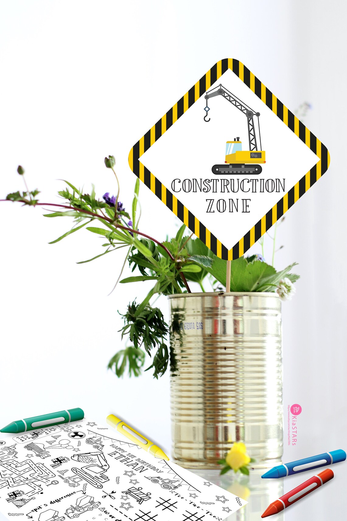 Instant Download Construction Party Sign Package printable | Etsy