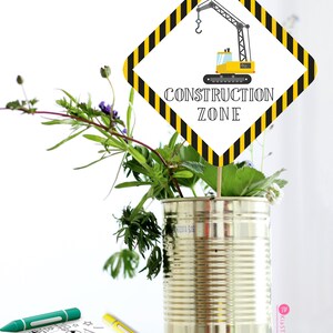 Instant Download Construction Party Sign Package (printable Digital ...