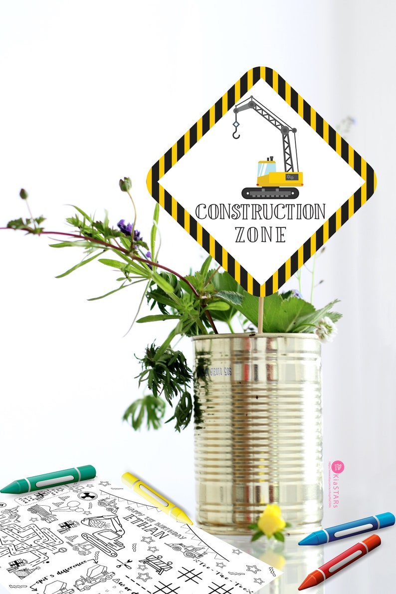 Instant Download Construction Party Sign Package printable | Etsy