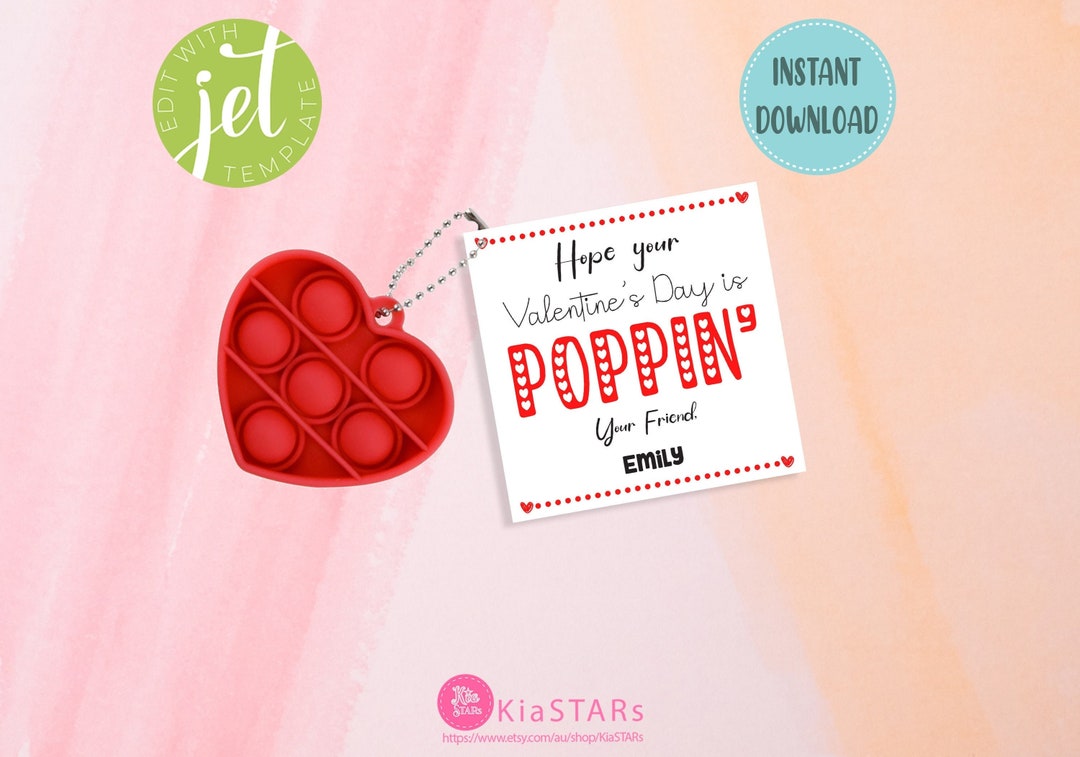 Hope Your Valentine’s Day is Poppin’ | Digital Printable Valentine Tags ...