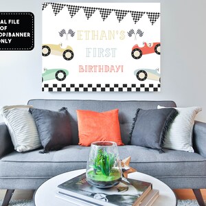 Personalised Car Backdrop Two Fast Backdrop Modern Race Car - Etsy