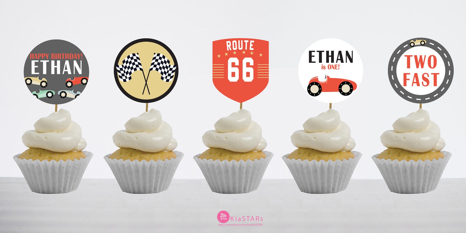 Personalized Race Car Tags Vintage Car Favor Tags Too Fast - Etsy