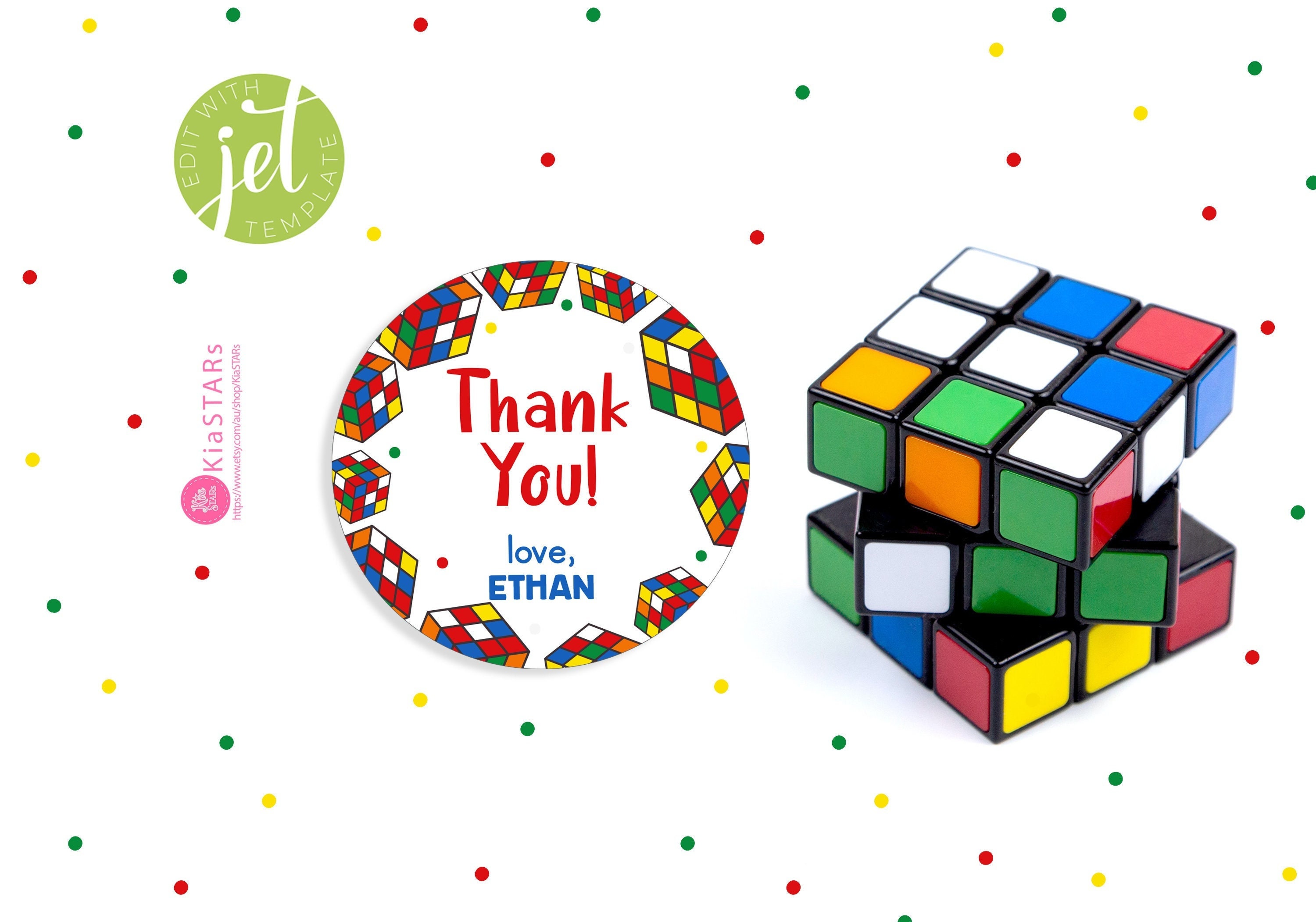 Rubik Cube Party Favor Tags: Colorful Game Gift (INSTANT DOWNLOAD) - Etsy