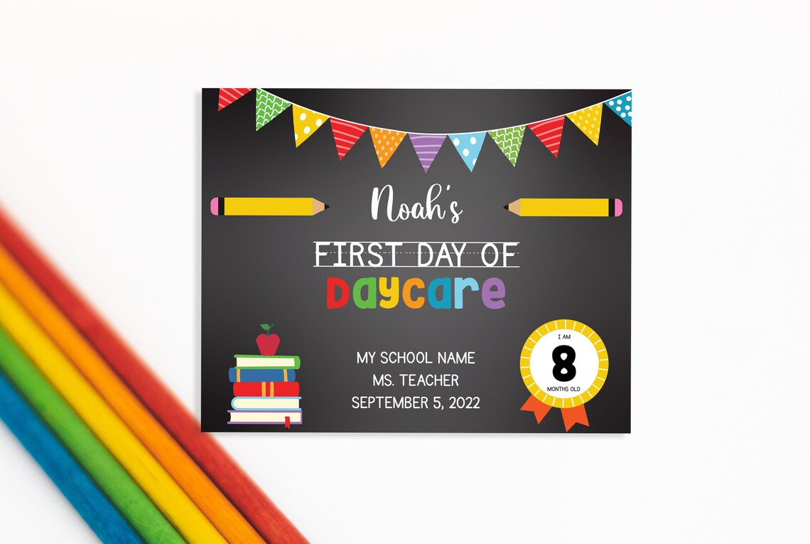 Printable Editable First and Last Day of School Sign PDF - Etsy