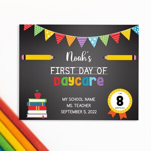 Printable, Editable First and Last Day of School Sign PDF Template ...