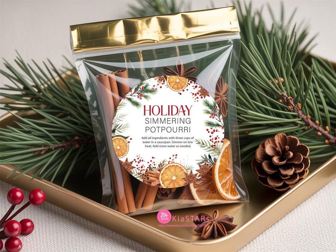 Printable Holiday Simmering Potpourri Gift Tag (digital File) - Etsy