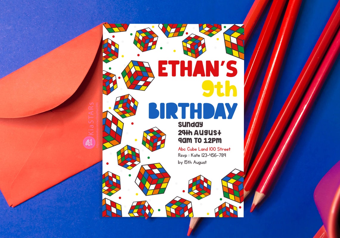 Rubik Cube Party Favor Tag: Colorful Game Gift (INSTANT DOWNLOAD) - Etsy